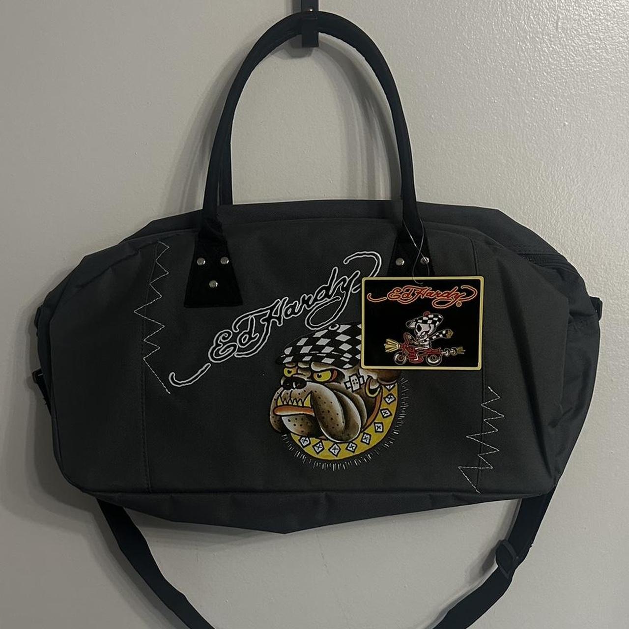 Vintage-style Ed Hardy Bag, Ed Hardy Duffle Bag Gym... - Depop