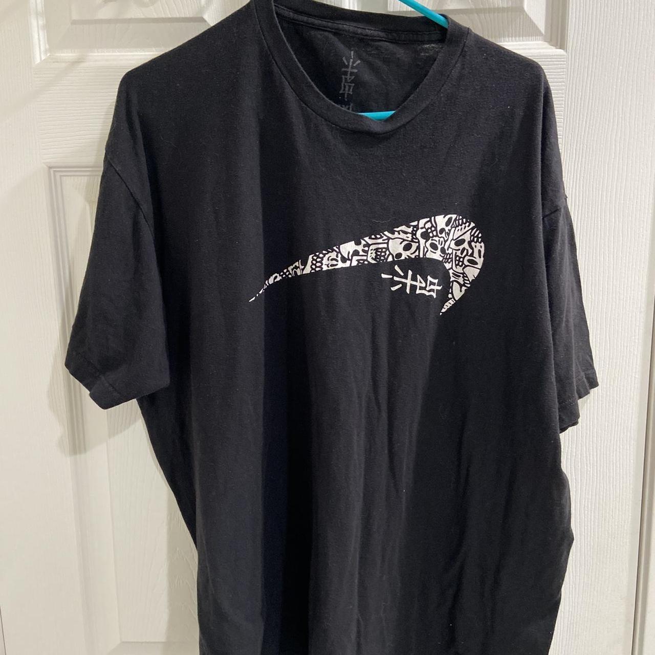 Nike upside down swoosh upside down logo skull Nike... - Depop