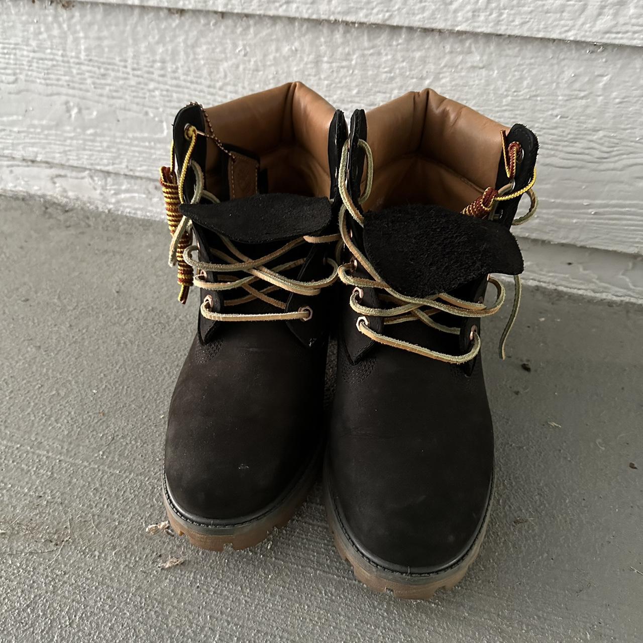 Black timbs - Depop