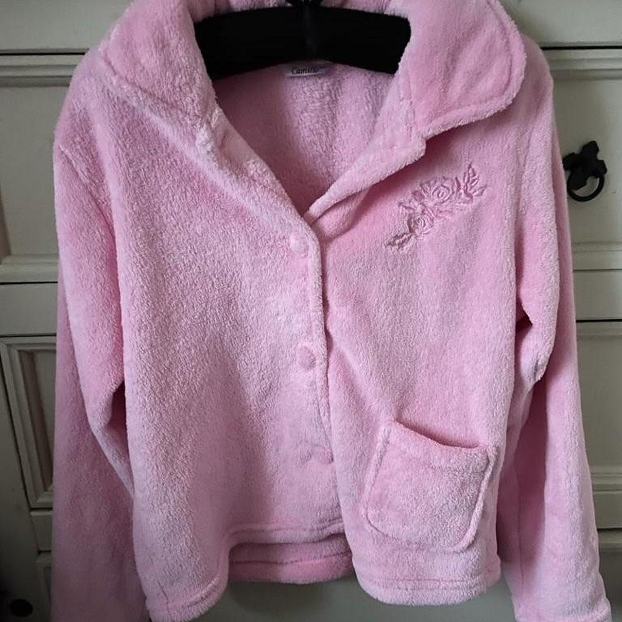 Luxury supersoft button up pink bed jacket Brand:... | Depop