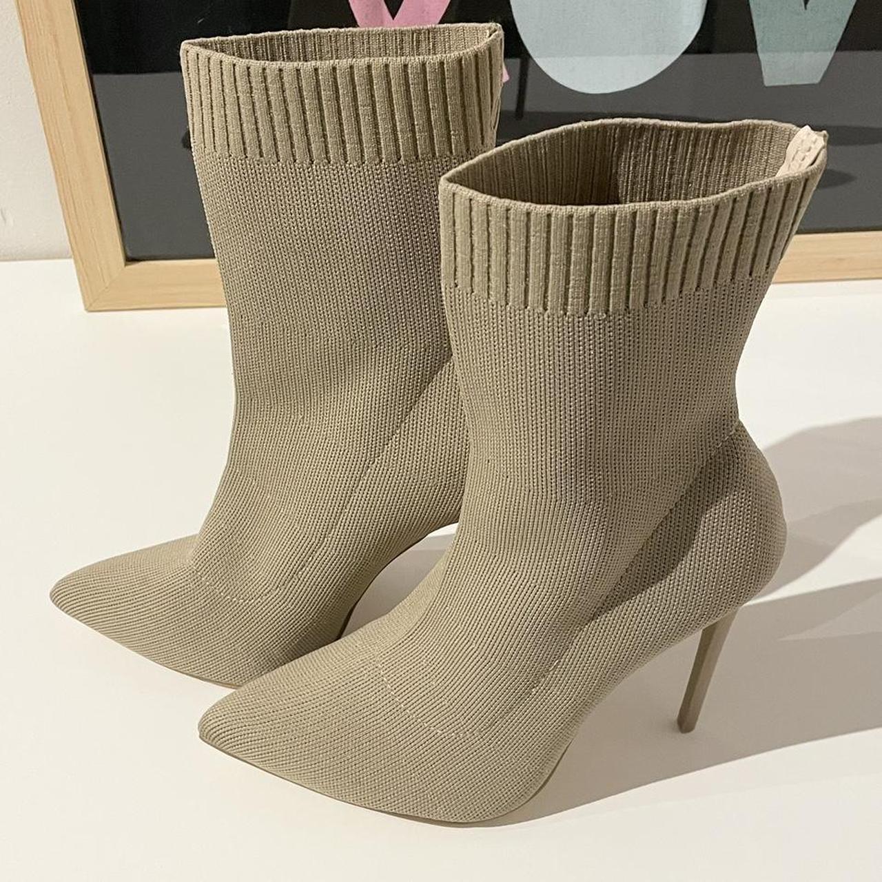 Public Desire stiletto sock pointed toe ankle... - Depop