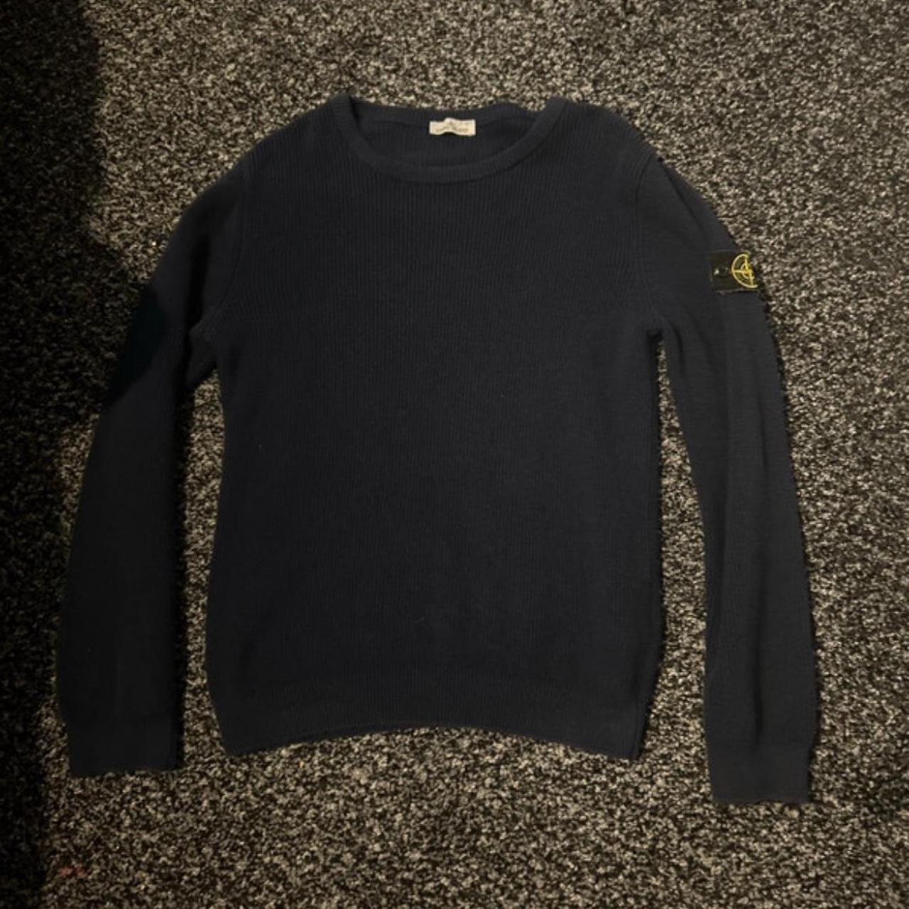 stone island jumper navy size 11-12 - Depop
