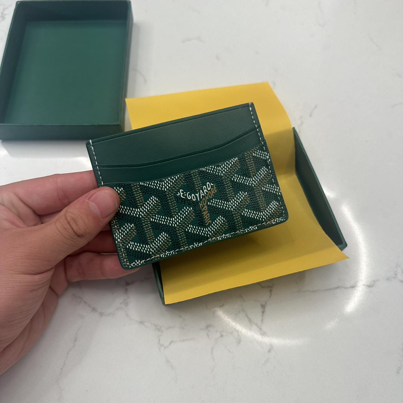 Green card holder wallet Sick design perfect... - Depop