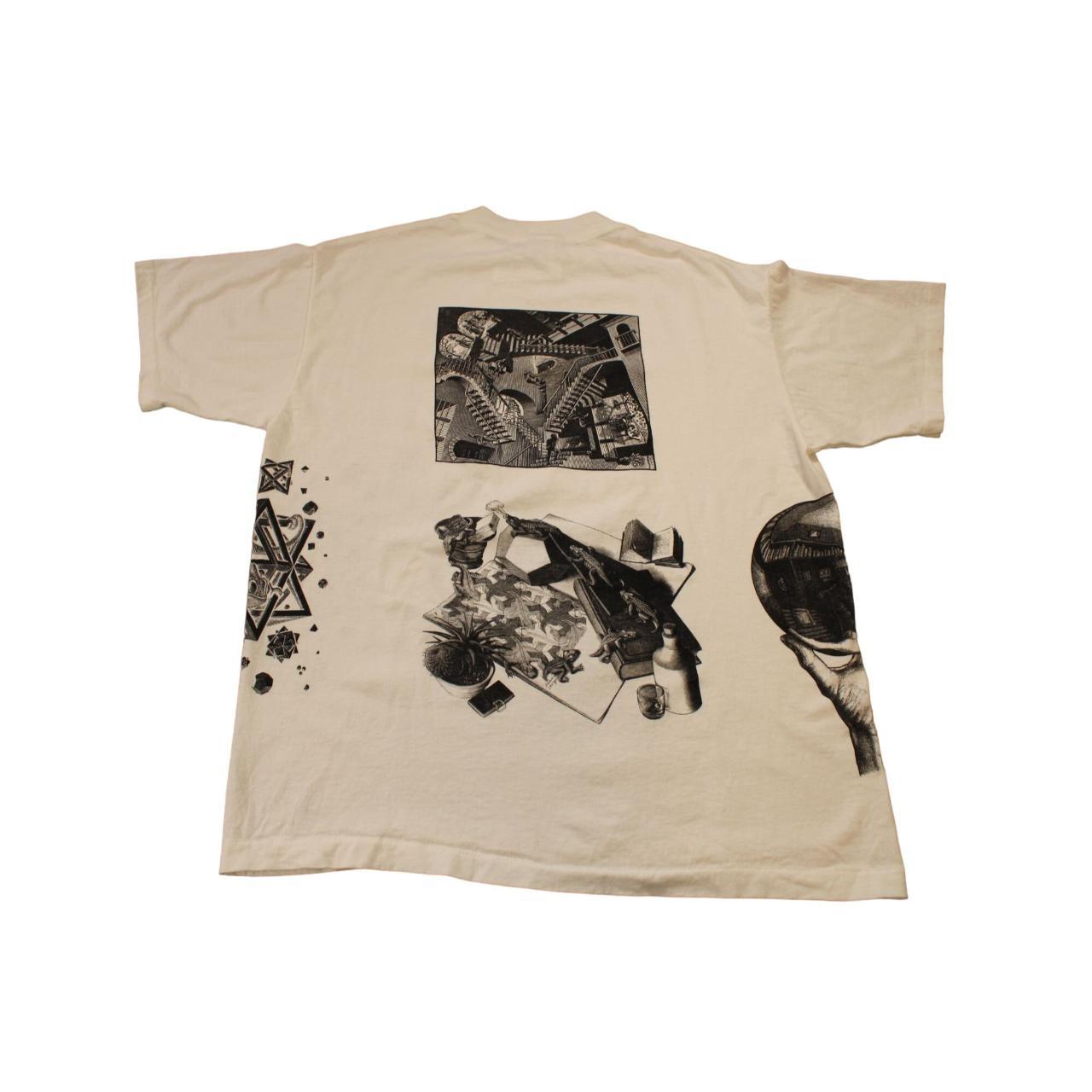 Vintage 90's Softee M.C. Escher Artist Sketchings... - Depop