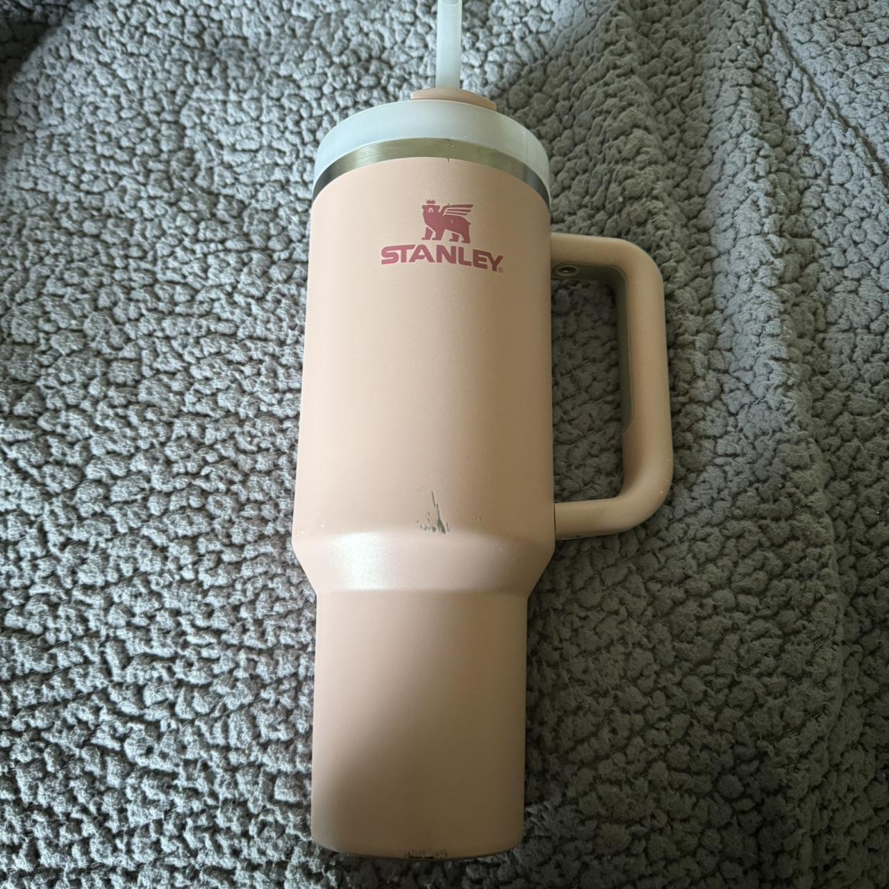 Pink stanley cup 40oz. Scratch on the front - Depop