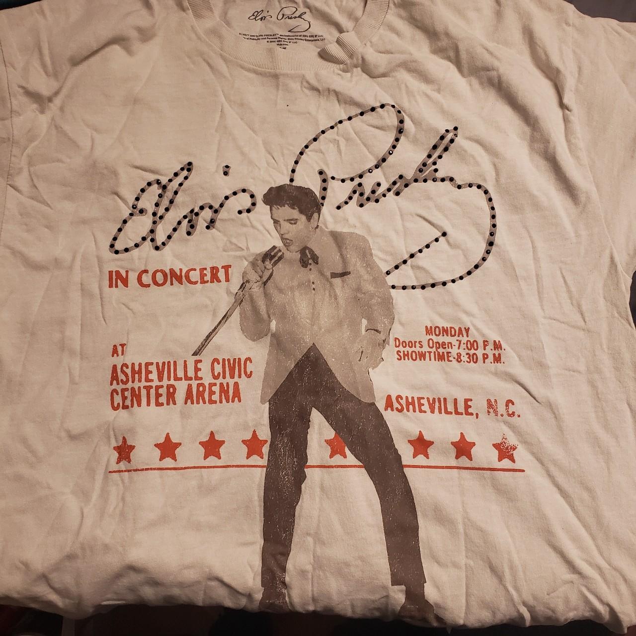 Elvis Presley rhinestone t shirt Asheville NC Size M - Depop