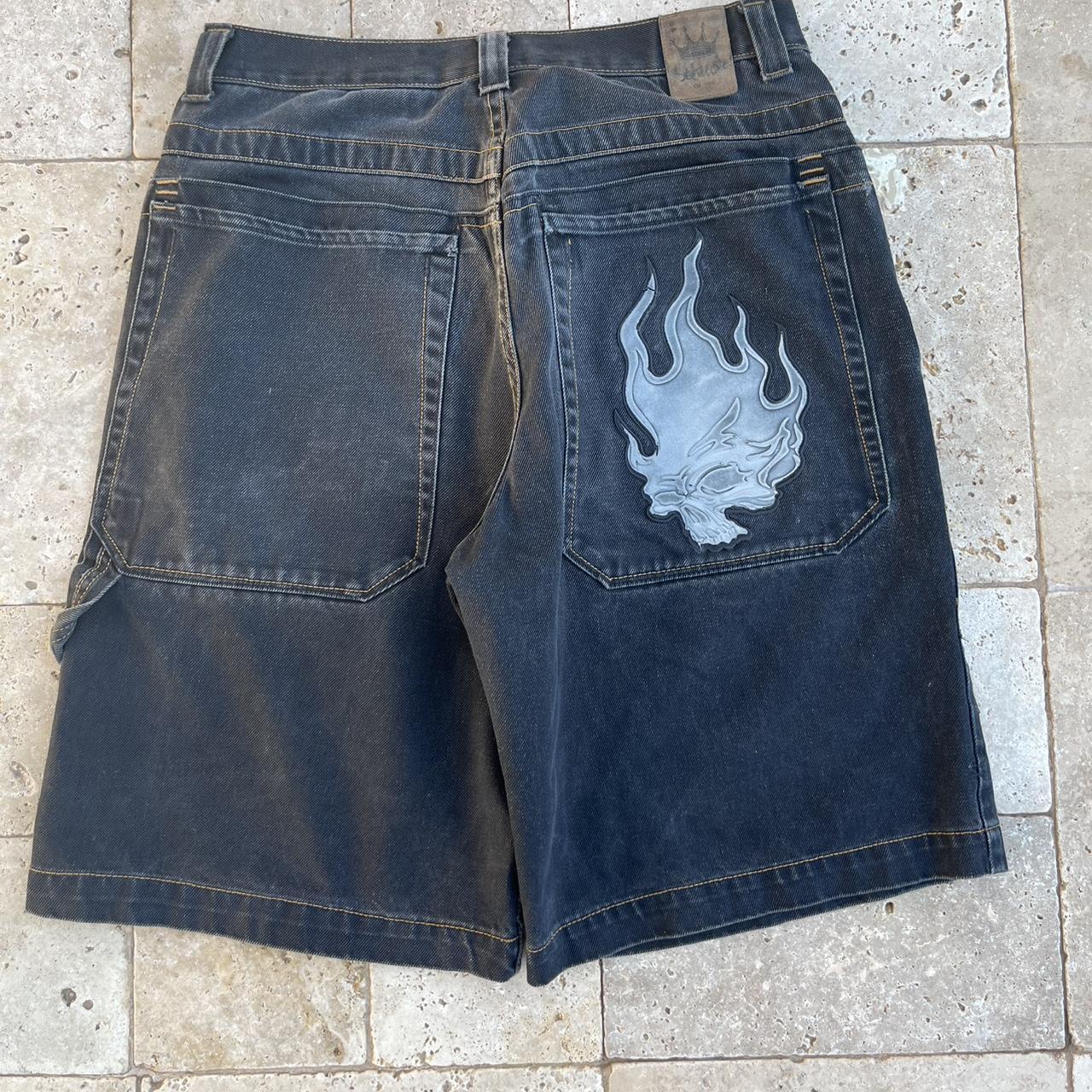 Super nice JNCO skull jorts with great fading Size... | Depop