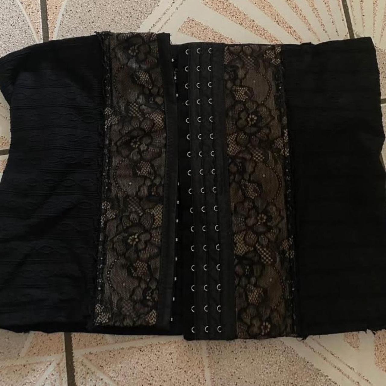 Black and brown lace and mesh waist trainer size 2XL | Depop