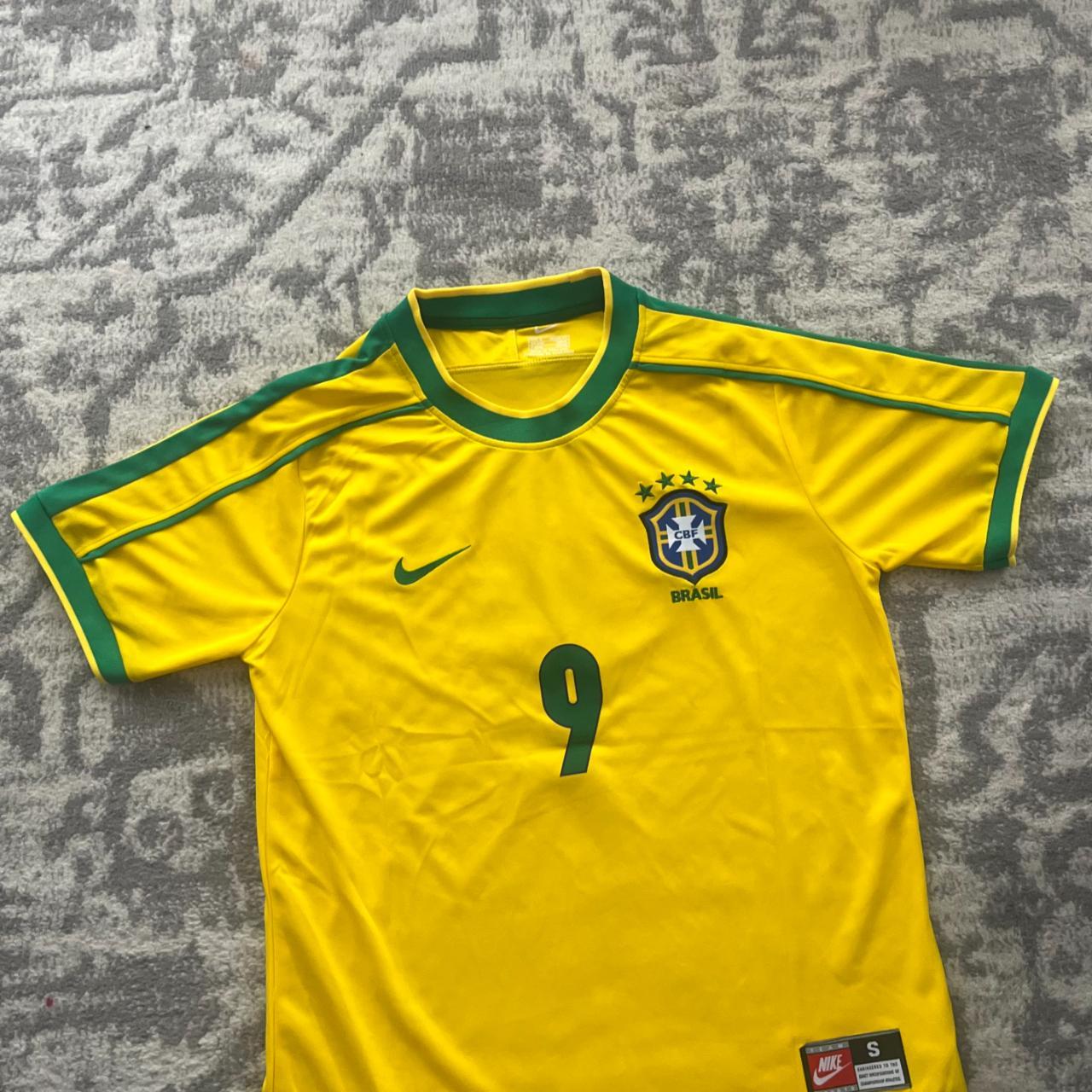 Brazil Ronaldo R9 Retro Concept Football Top High... | Depop