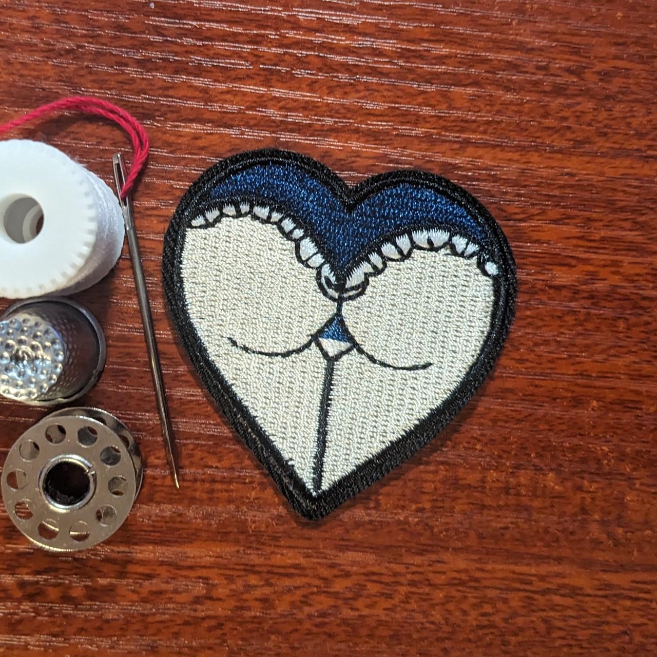 I Heart Booty Patch Peachy Cheeks Thigh Gap... - Depop