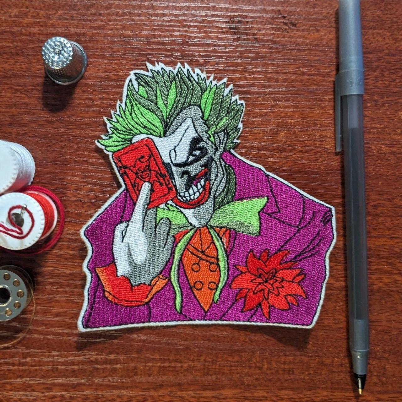 Joker Patch Batman DC Comics Gotham Embroidered Iron... - Depop