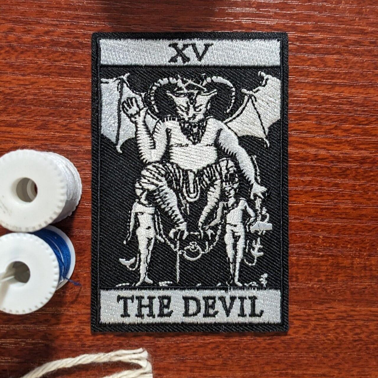 The Devil Patch Tarot Card Satan Goth Punk... - Depop