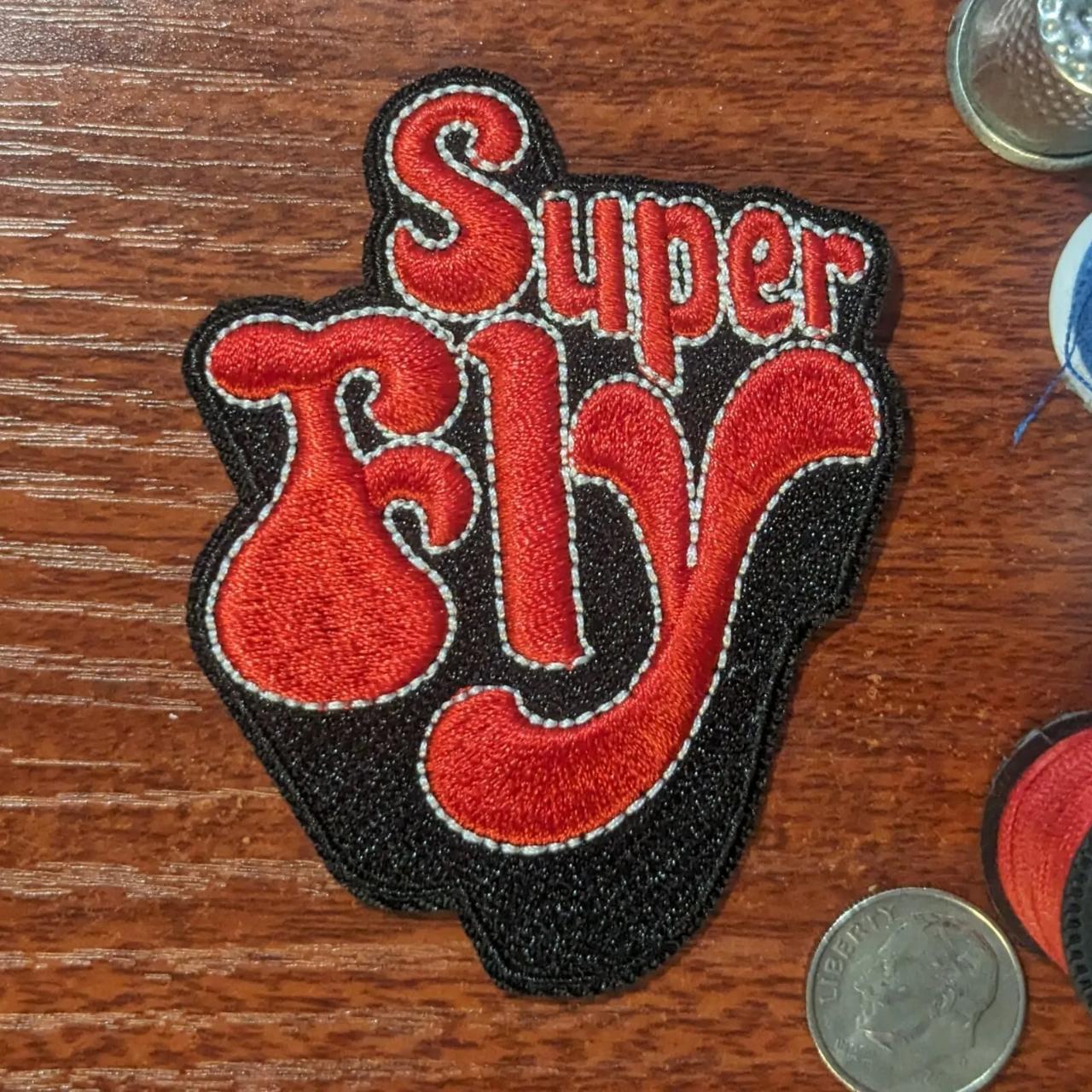 Super Fly Patch 70s Classic AfroRetro Movie Films... - Depop