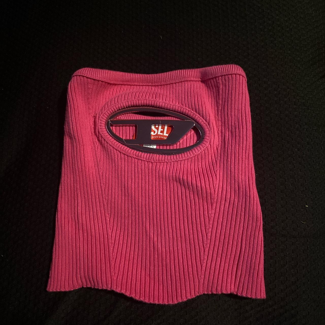 Hot pink diesel tube top - Depop