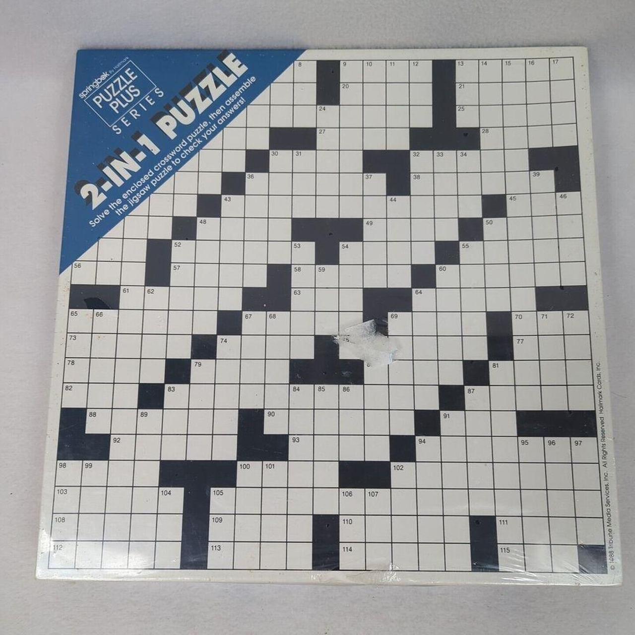 Vtg Springbok 2 In 1 Crossword Jigsaw Puzzle 500... - Depop