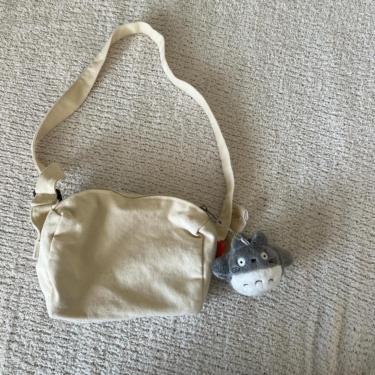 studio ghibli adjustable cute messenger bag beige... - Depop