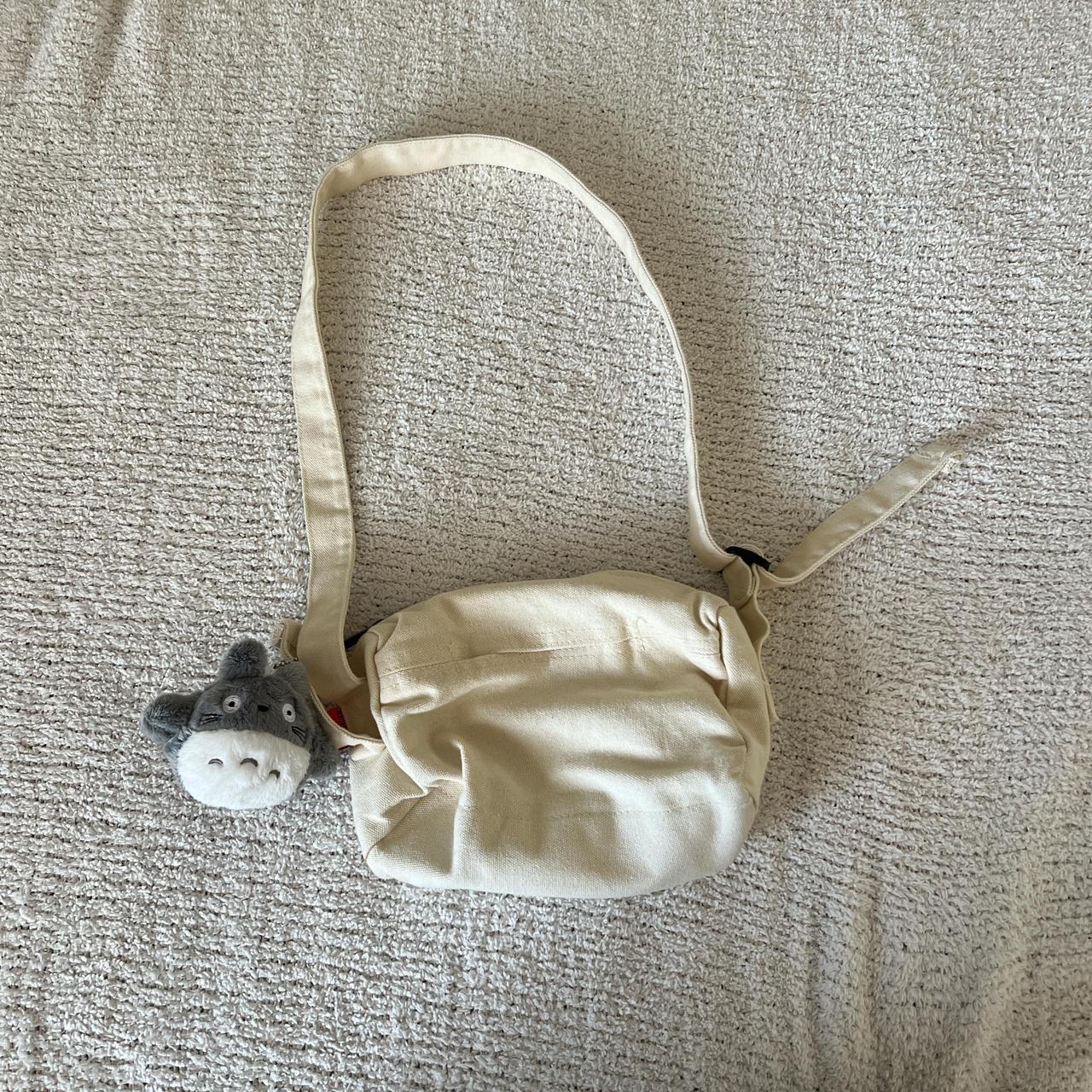 studio ghibli adjustable cute messenger bag beige... - Depop