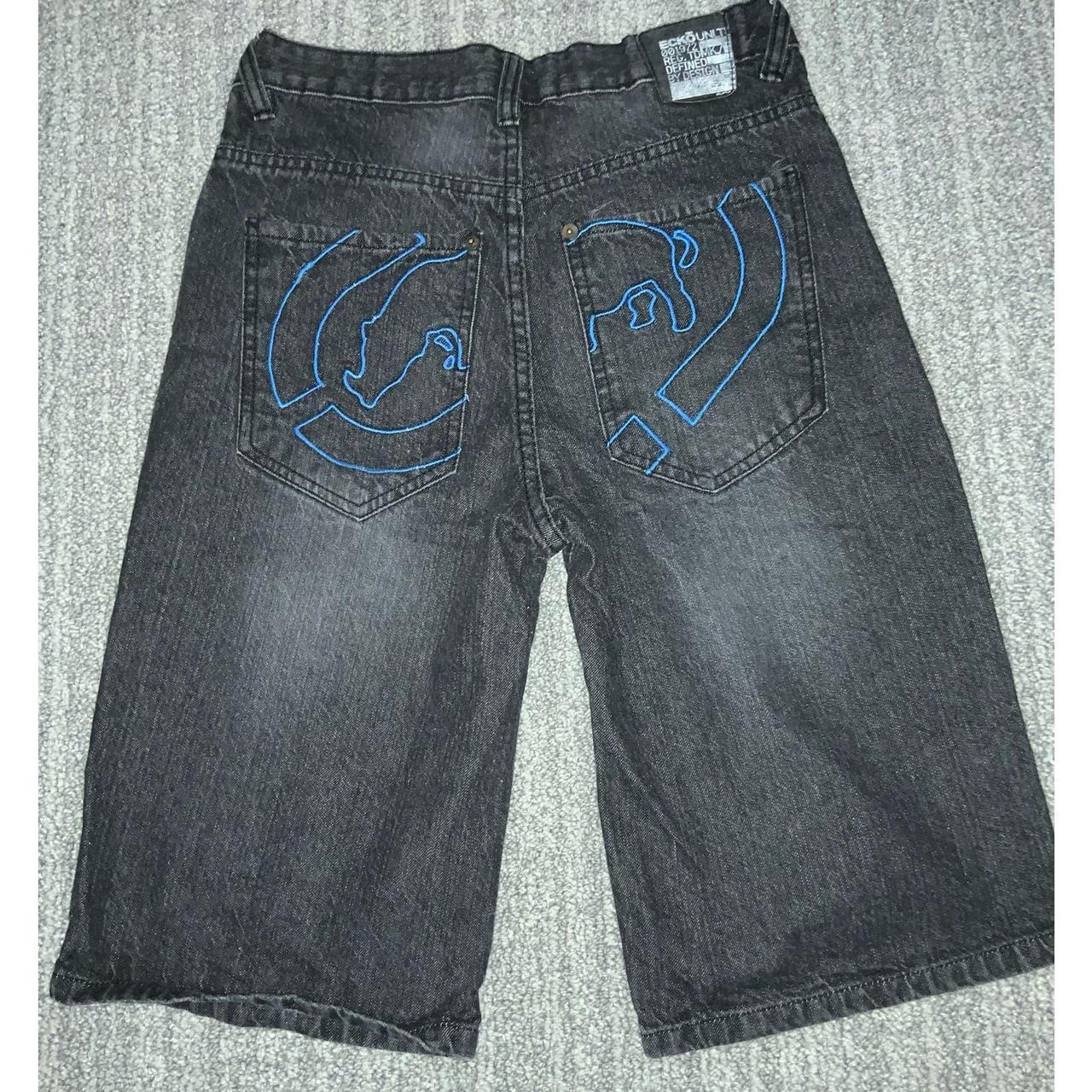 Ecko Unlimited Boys Denim Shorts. 90s look, longer ,... - Depop
