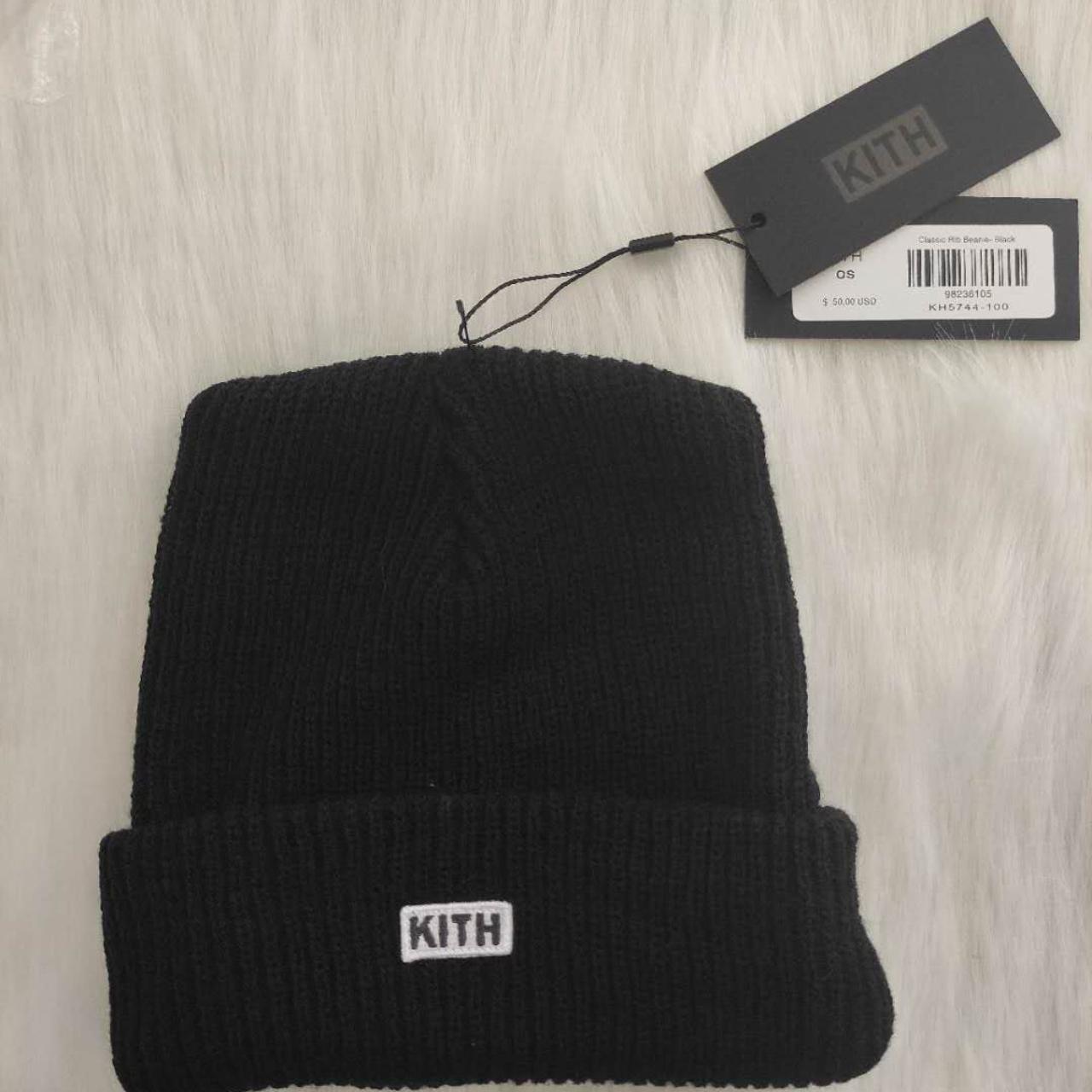 Kith Classic Rib Beanie Black Brand new with... - Depop