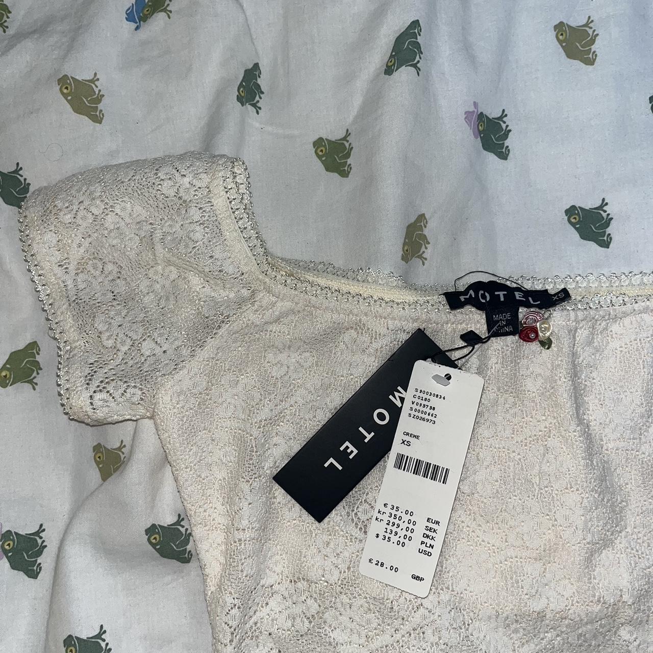 Motel Rocks white lace top, brand new with tags,... - Depop