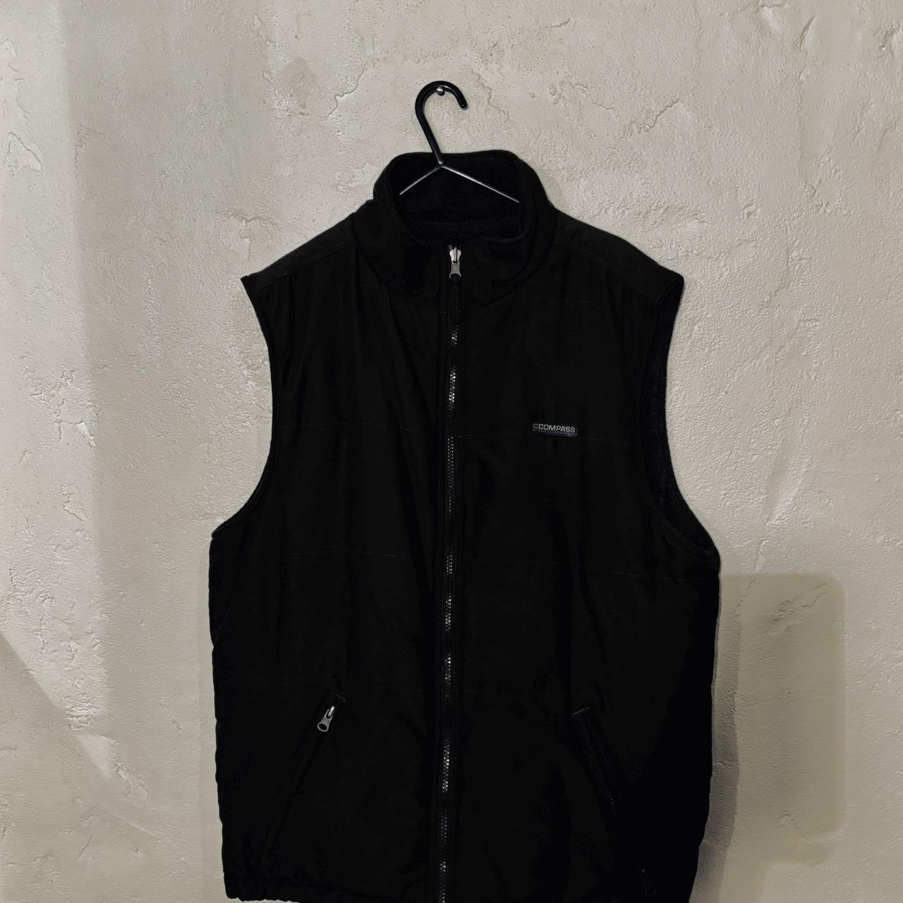 Compass Reversible fleece/puffer Vest - Depop