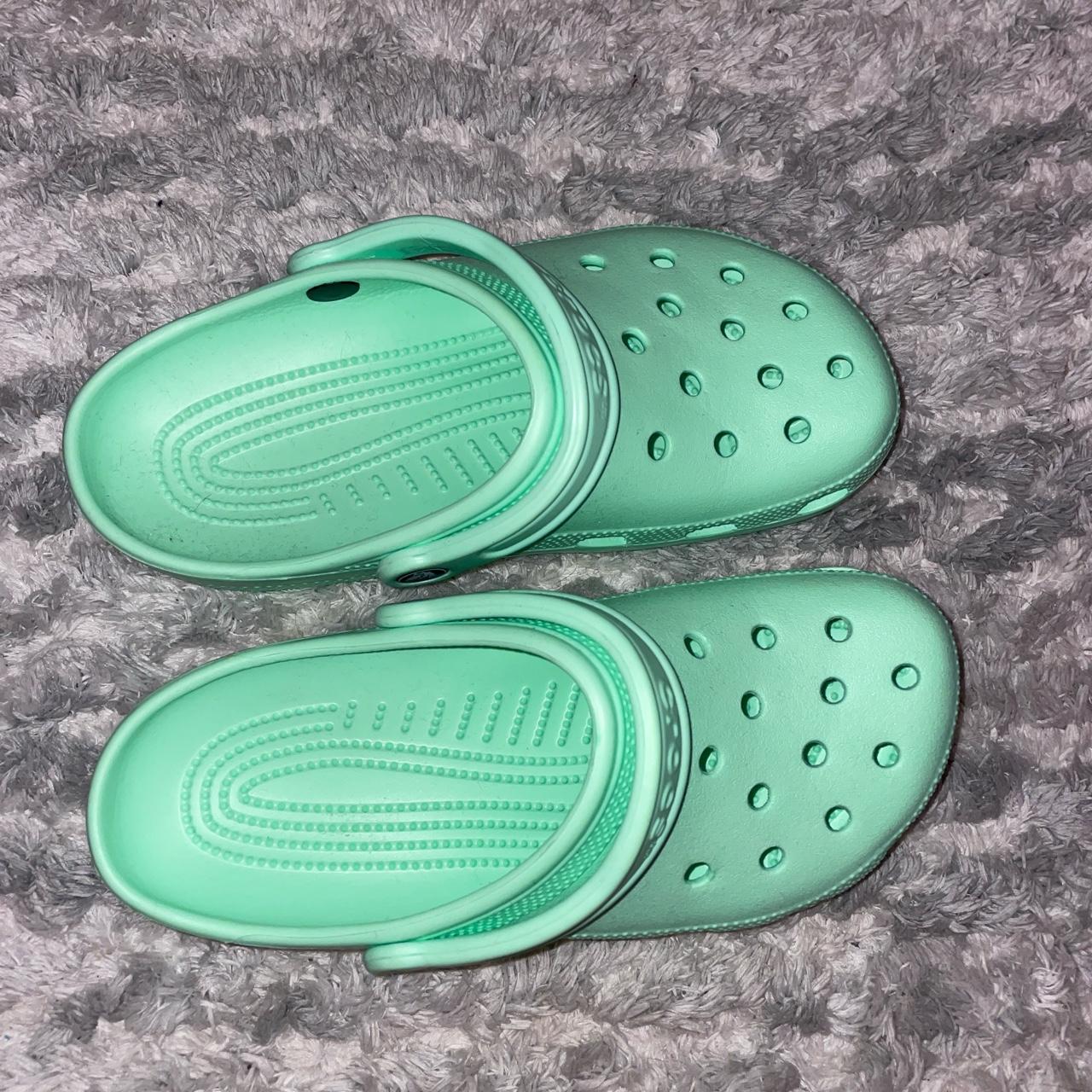 Mint green crocs, never been worn. Size 7 Women’s - Depop