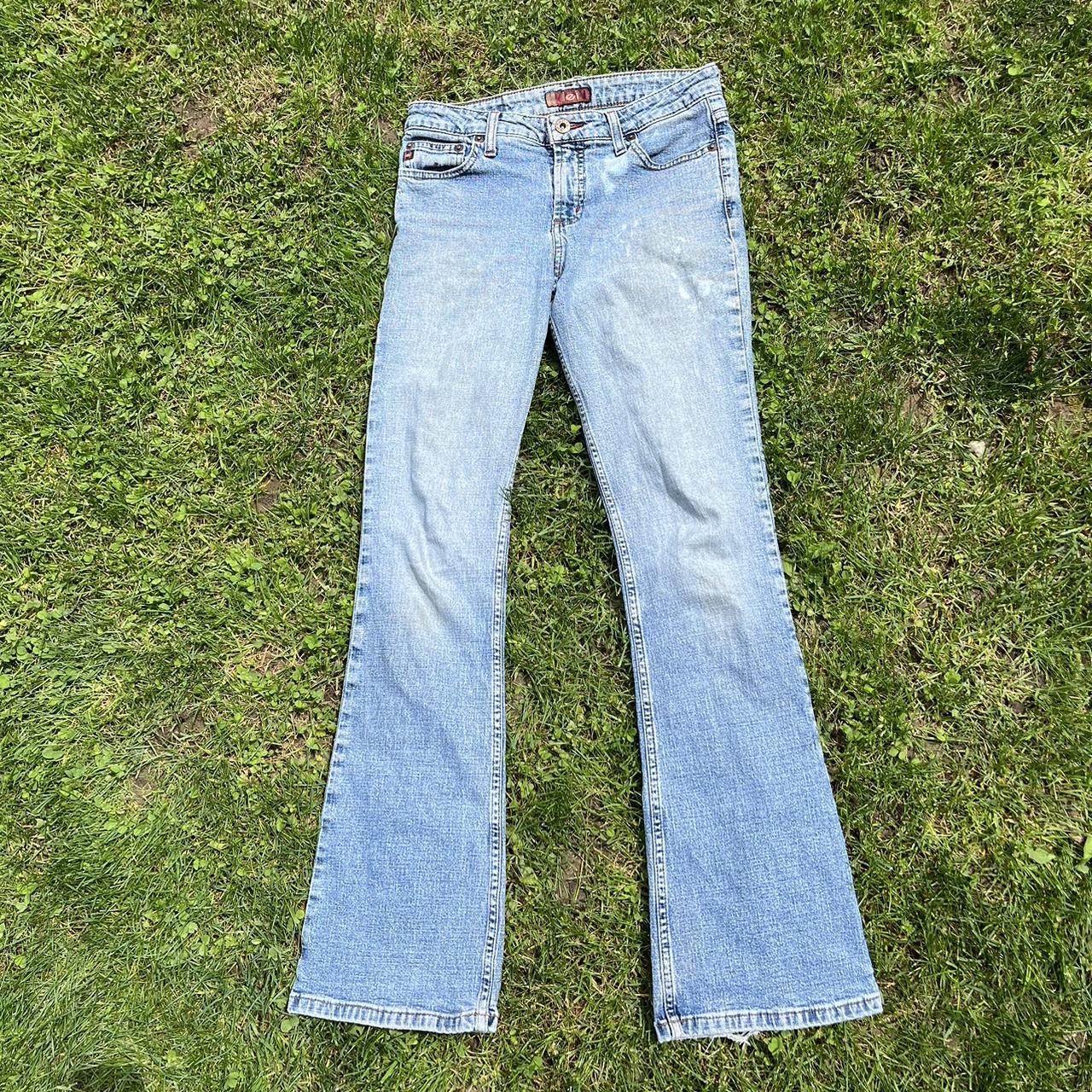 Vintage Flare jeans discoloration as seen in pics - Depop
