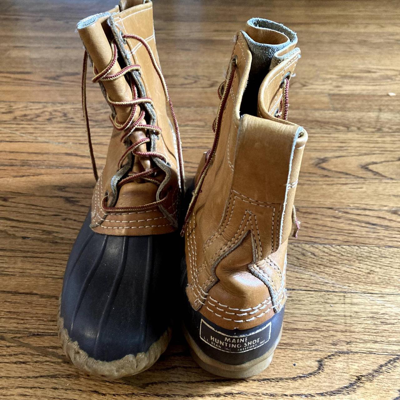 Hunting Boot Made in USA Tan Leather Boots LL Bean... - Depop