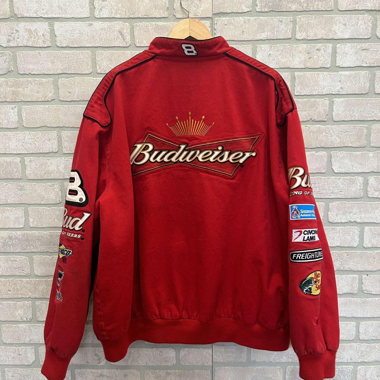 Vintage 90s Budweiser Nascar Jacket sz 3x, fits 2x - Depop