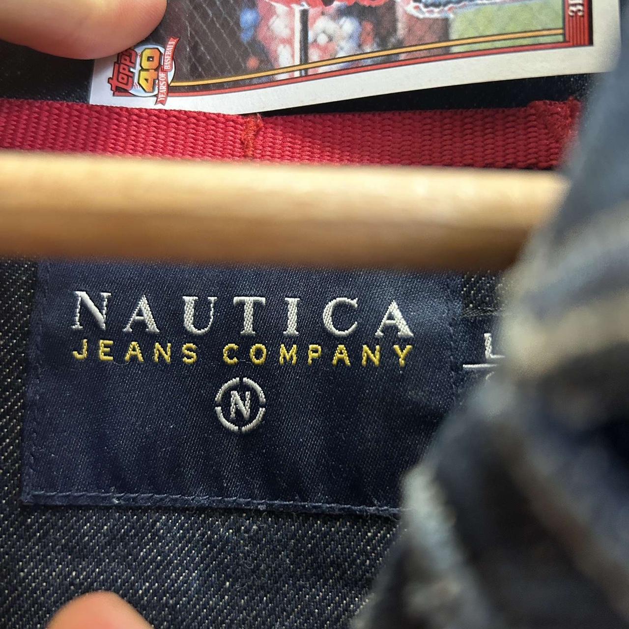 Vintage nautical denim jacket Size L - Depop