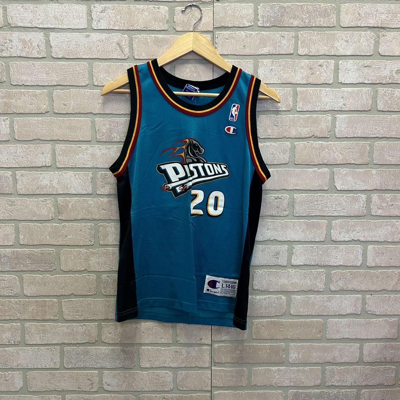 Vintage champion Detroit pistons Jersey (#20... - Depop
