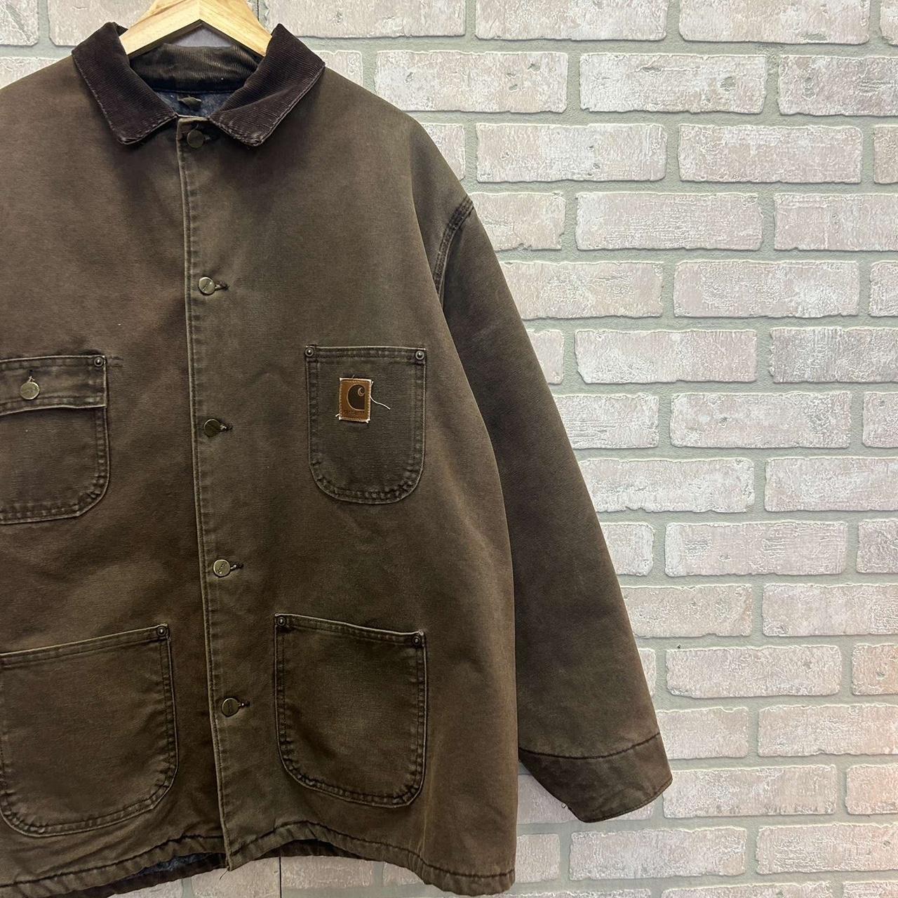 Vintage 90s Brown Carhartt Chore Jacket sz XL - Depop