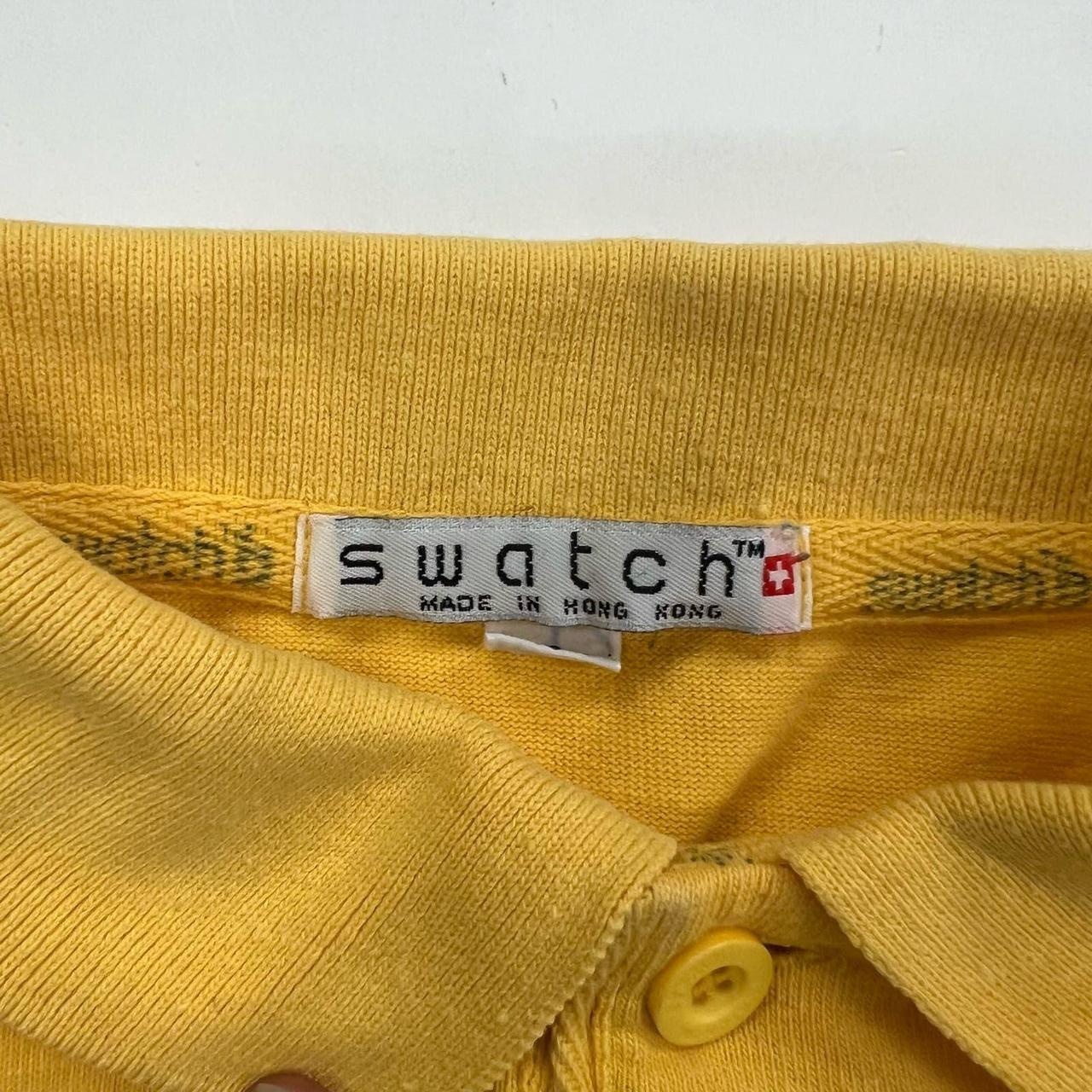 Vintage 90s Swatch bicycle touring rugby polo shirt... - Depop