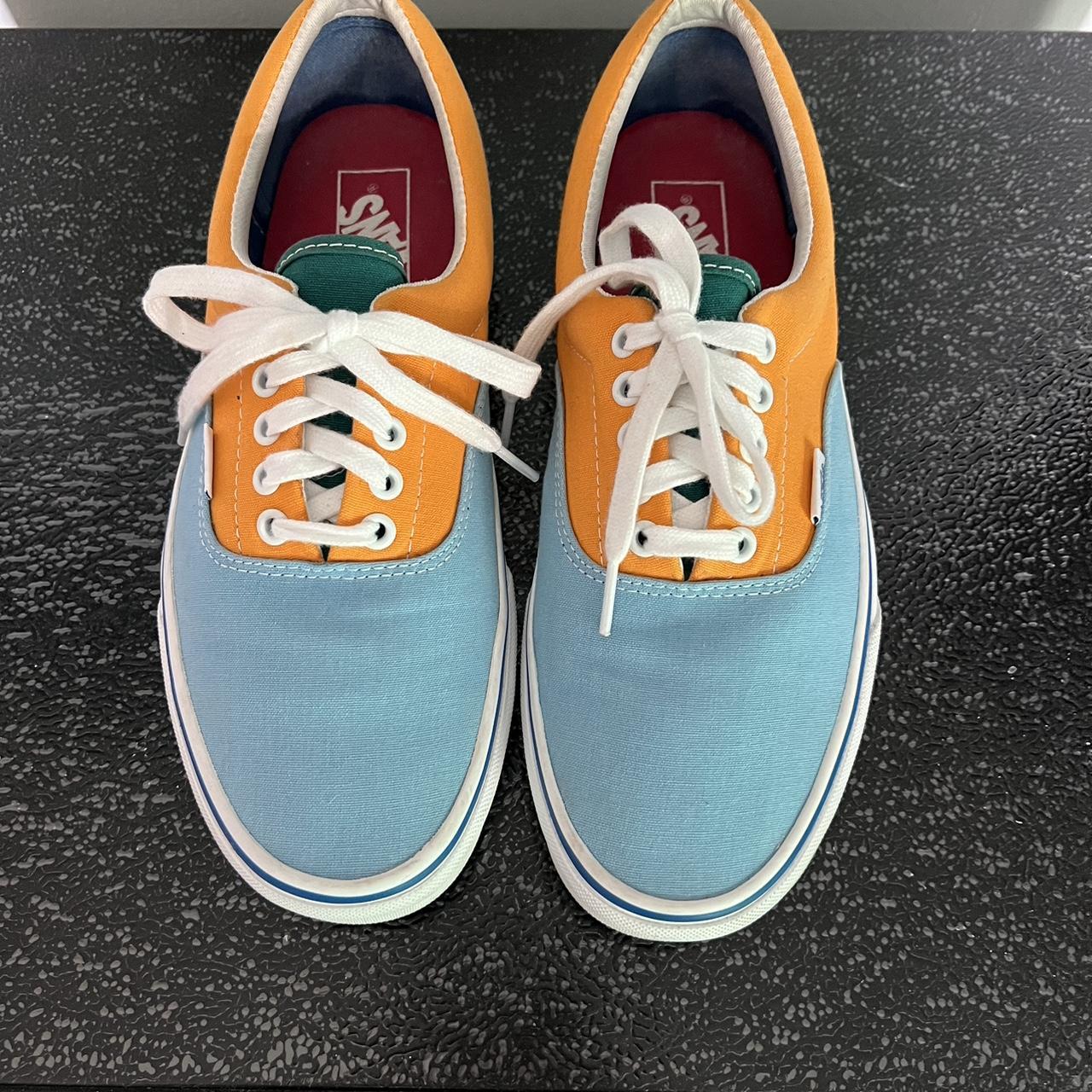 men’s vans size 10 multicolor sneakers - Depop