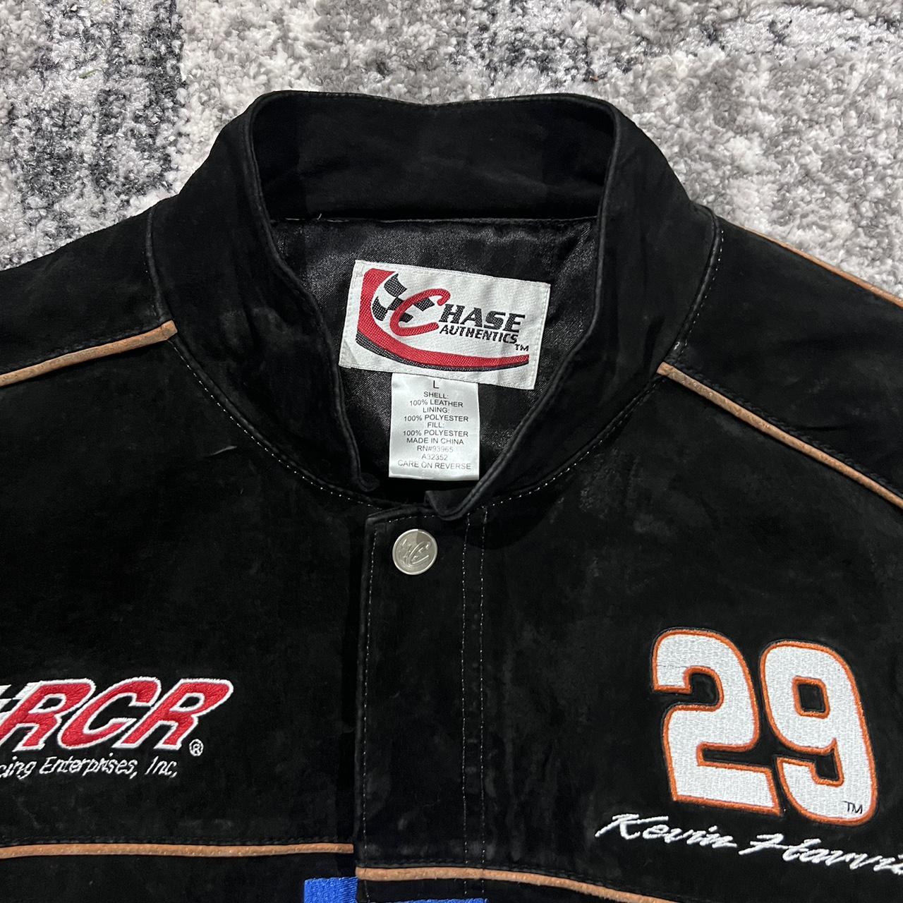 Black chase authentics racing jacket (Size L) - Depop