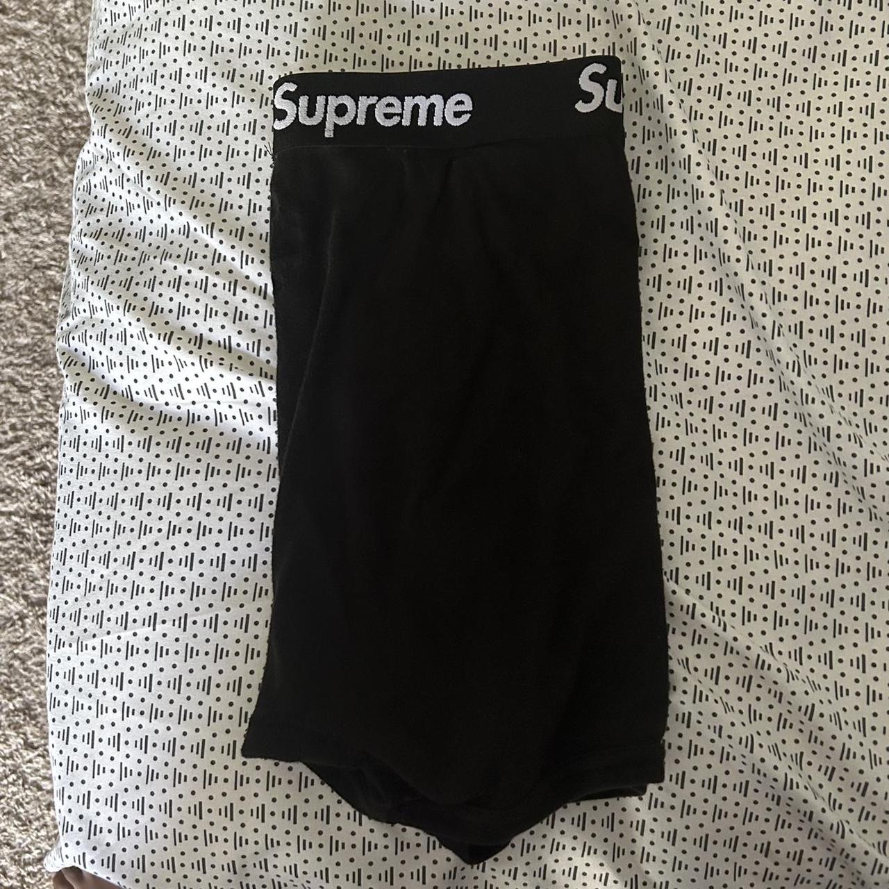 "Elevate your underwear game with black Supreme... - Depop