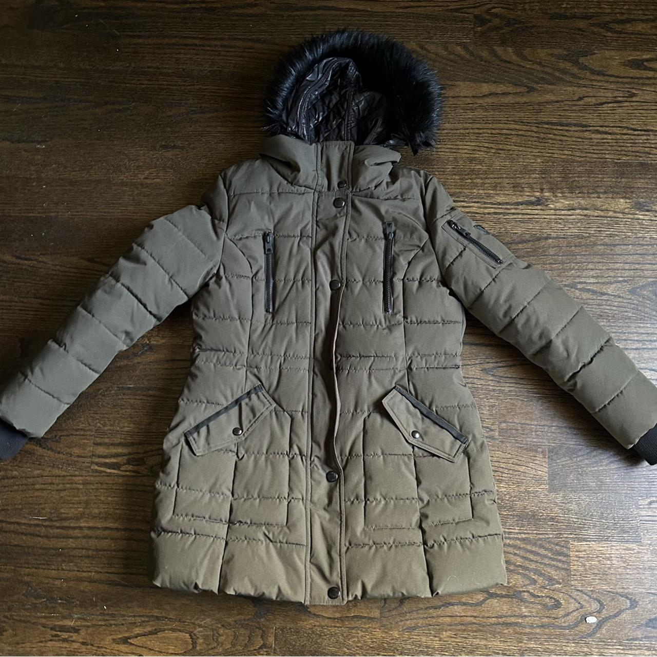 Women’s Olive Green Guess Coat Very high quality... - Depop