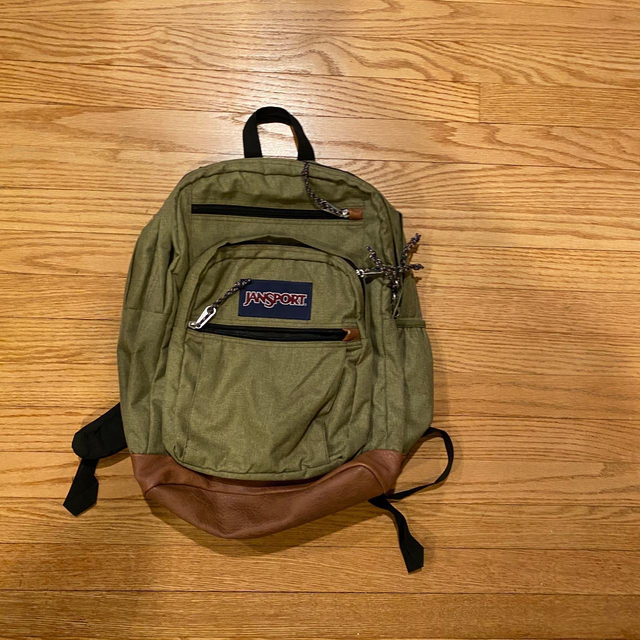 large, green, "Jansport" backpack. worn a few times.... - Depop