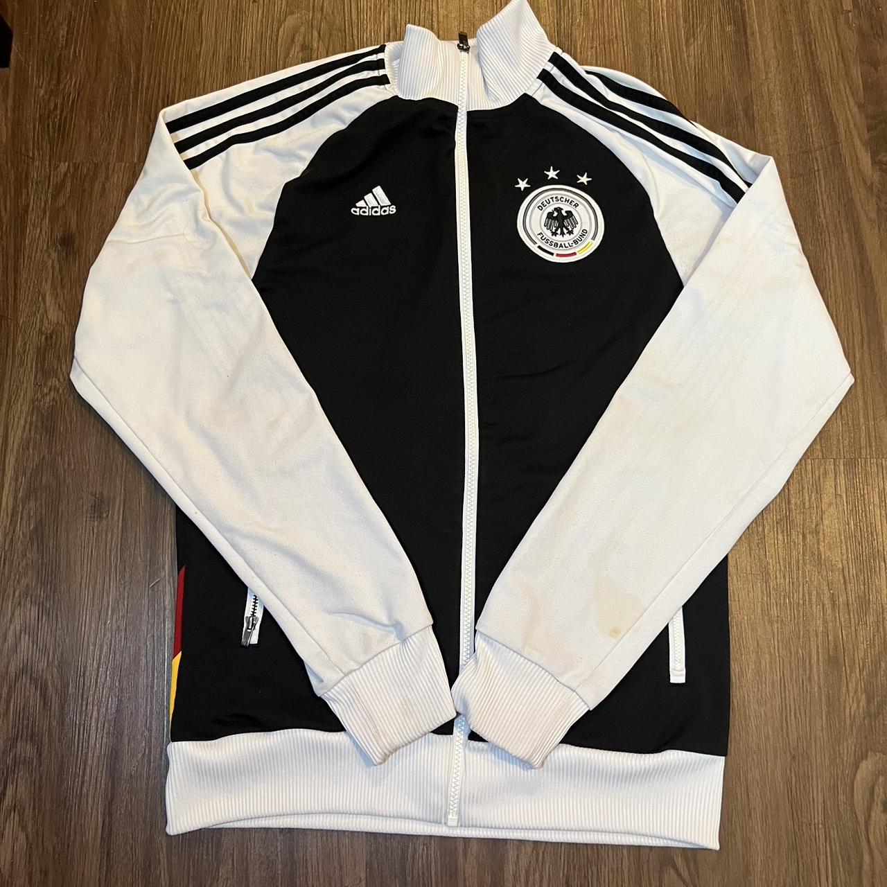 Adidas Germany Soccer Zip Up Size Small Good... - Depop