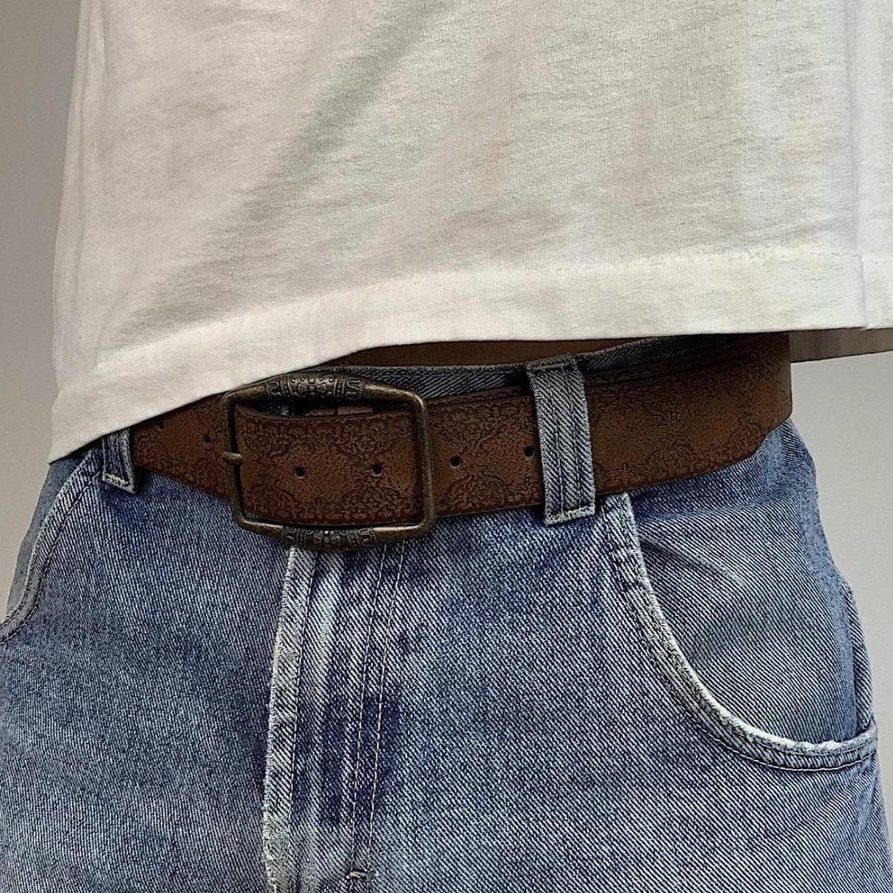 Brown American western vintage styled belt.40 inches... - Depop