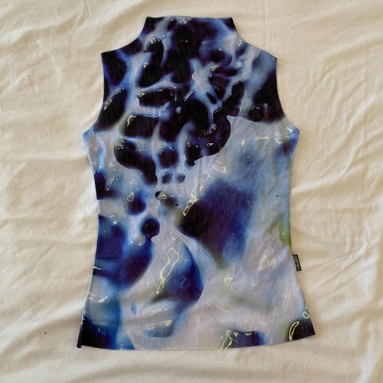 Deep Sea Cheese Lava Elastic Turtleneck Tank... - Depop