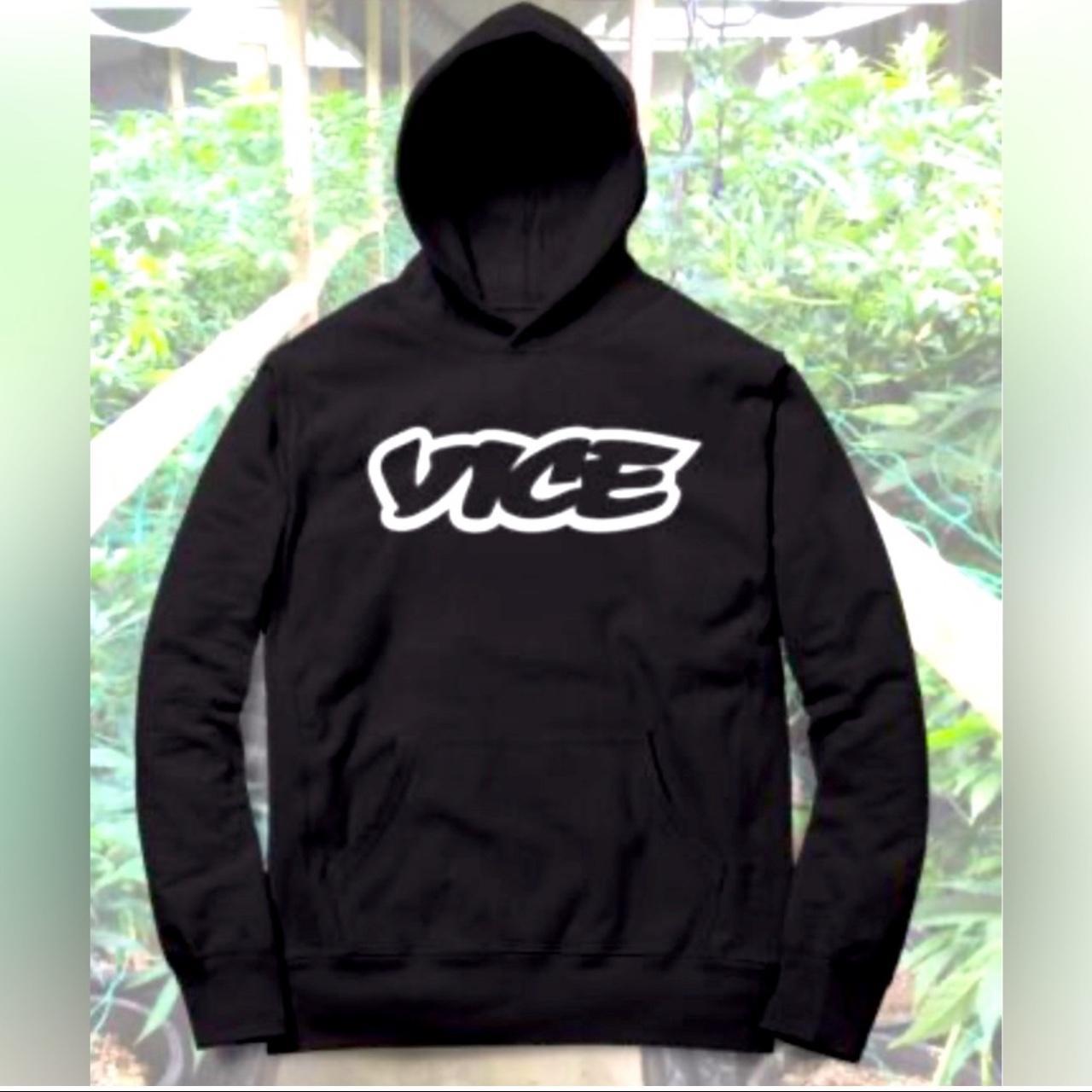 VICE news original merch black hoodie mens XL Very... - Depop