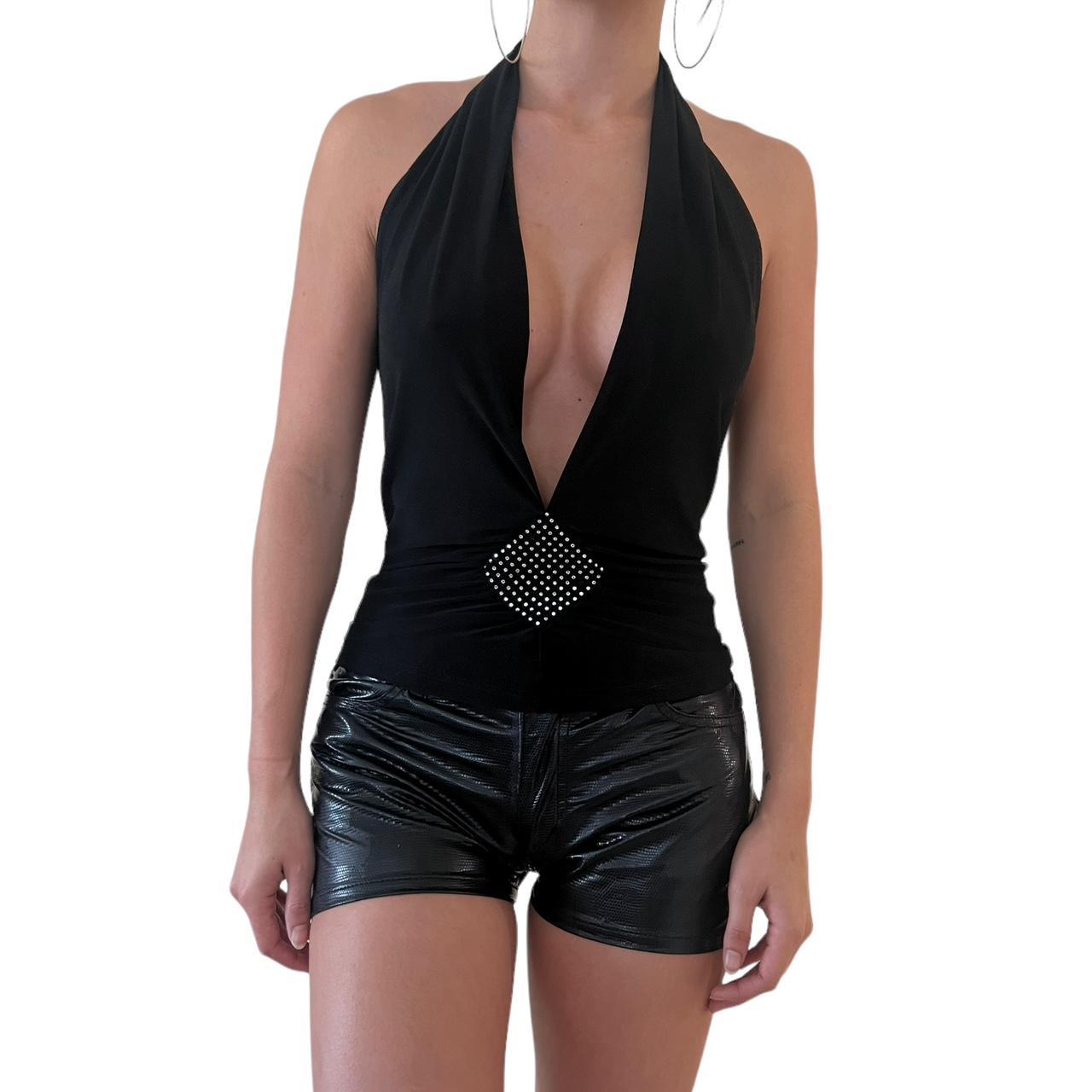 Iconic 2000s halter top 💅 Slinky stretch material.... - Depop