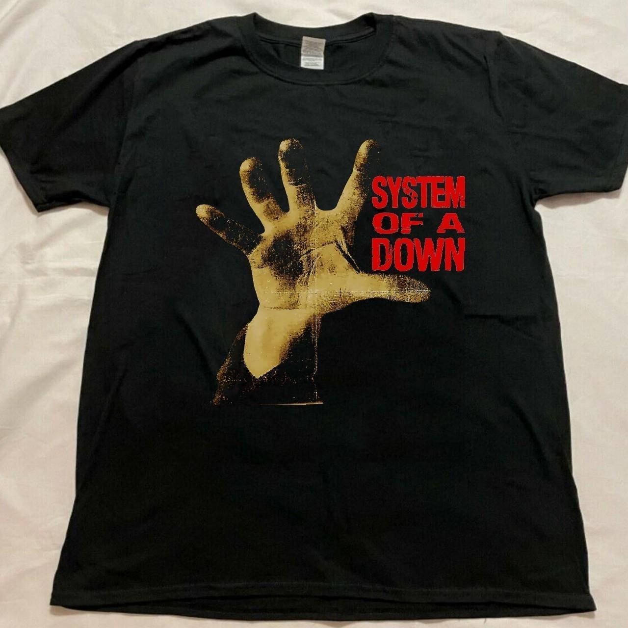 system of a down t shirt Gildan 5000 Unisex Heavy... - Depop