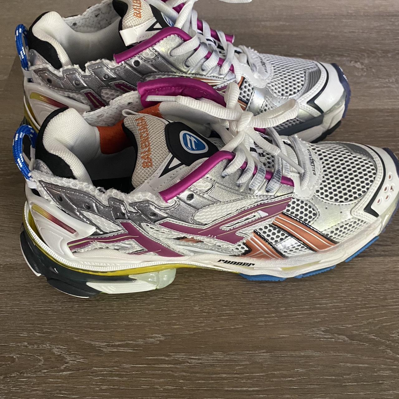 Balenciaga Rainbow Runners Lightly Worn Size 10 - Depop