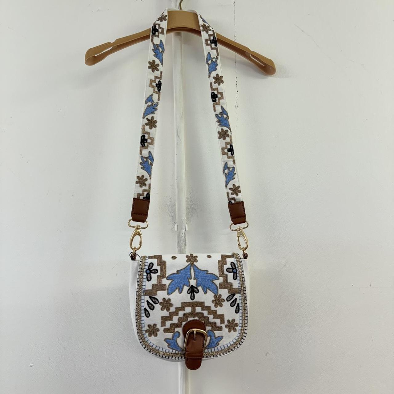 Beautiful Monsoon embroidered cross body bag brand... - Depop