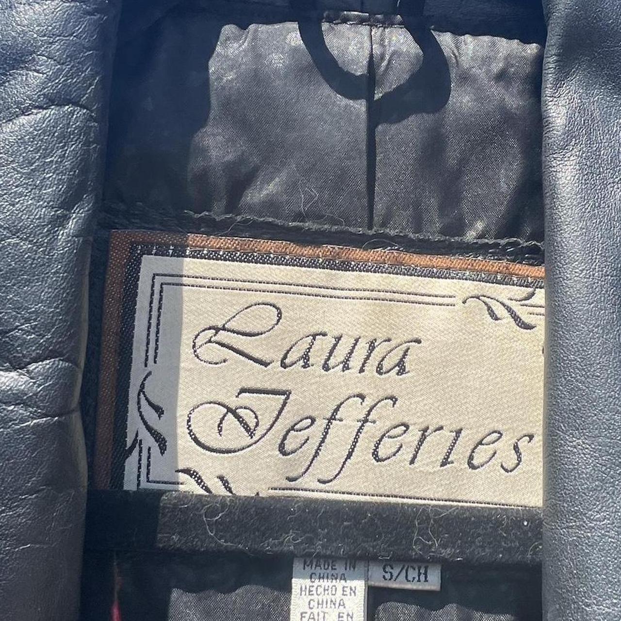 Laura Jefferies leather trench coat 100%... - Depop