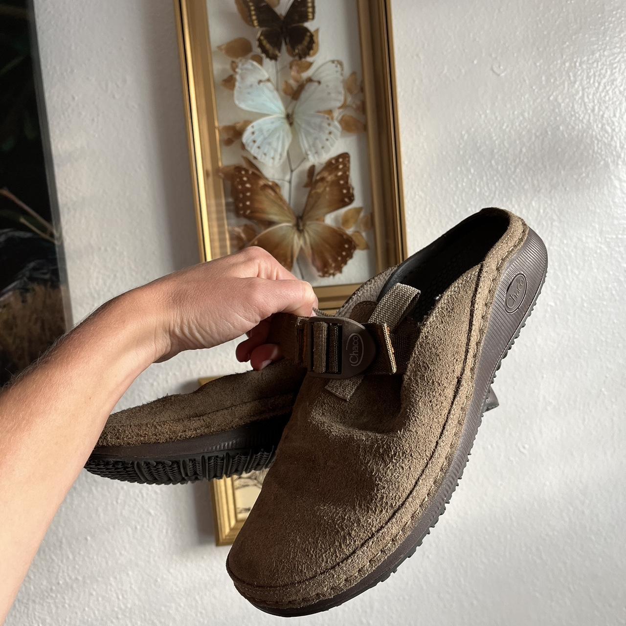 Chaco teak colored clogs (gently loved) - Depop