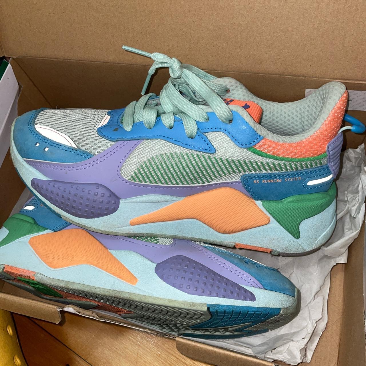 Multi color pumas #sneakers #puma #gymshoes... - Depop