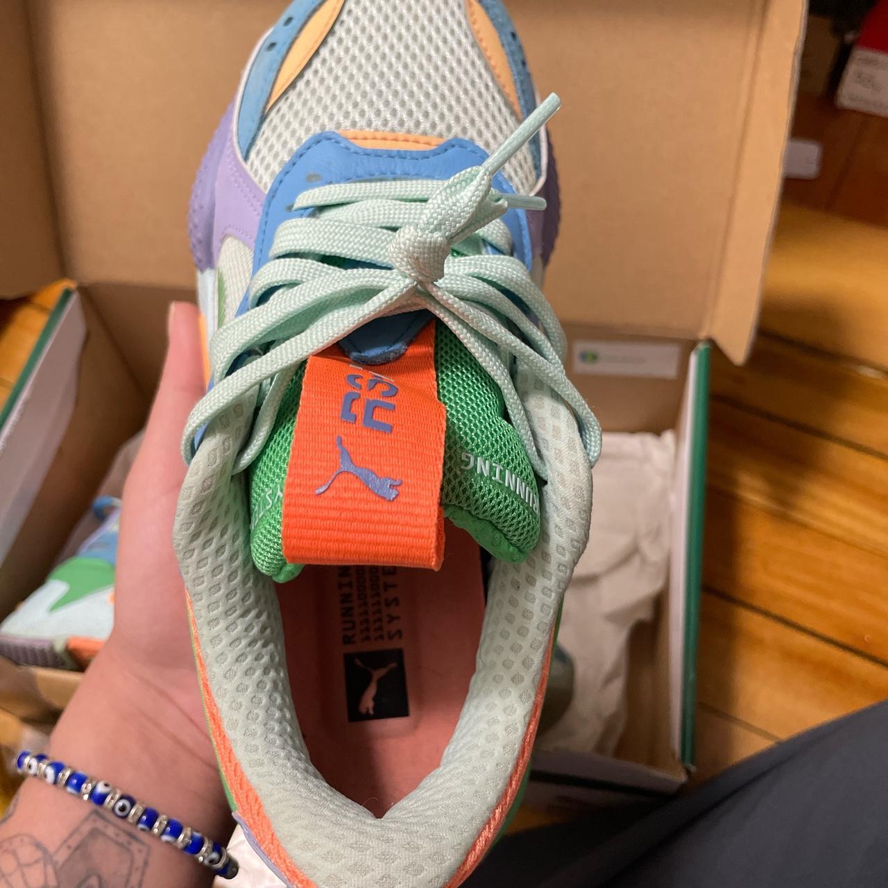 Multi color pumas #sneakers #puma #gymshoes... - Depop